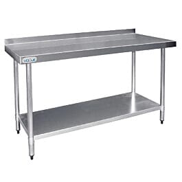 Vogue T382 Stainless Steel Prep Table with 600mm Upstand | Alexanders ...