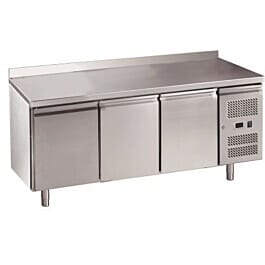 Chefsrange RC3HU 3 Door Fridge Counter with Castors & Splashback ...