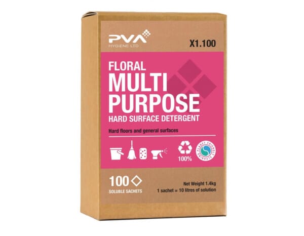 PVA Hygiene Floral Multi-Purpose Hard Surface Detergent Soluble Sachets ...